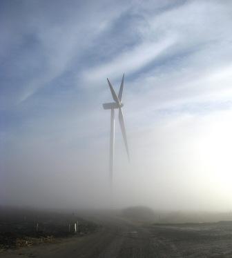 Windmill on Arigna mountain December 2009